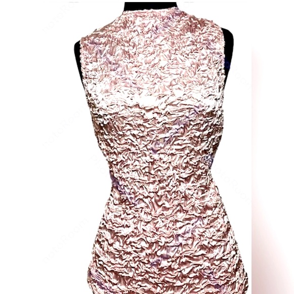 JS Boutique | Tops | Nwot Light Pink Sparkle Crinkle Rouched Sleevless ...